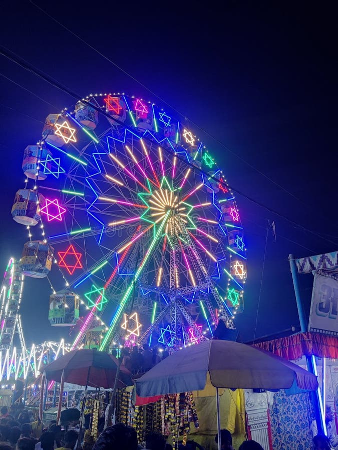Dewa Mela Circus Wheel Colourful Stock Photo - Image of circus, dewa ...