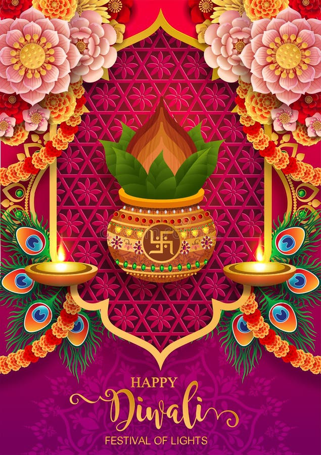 Diwali, Deepavali or Dipavali the Festival of Lights. Stock Vector ...