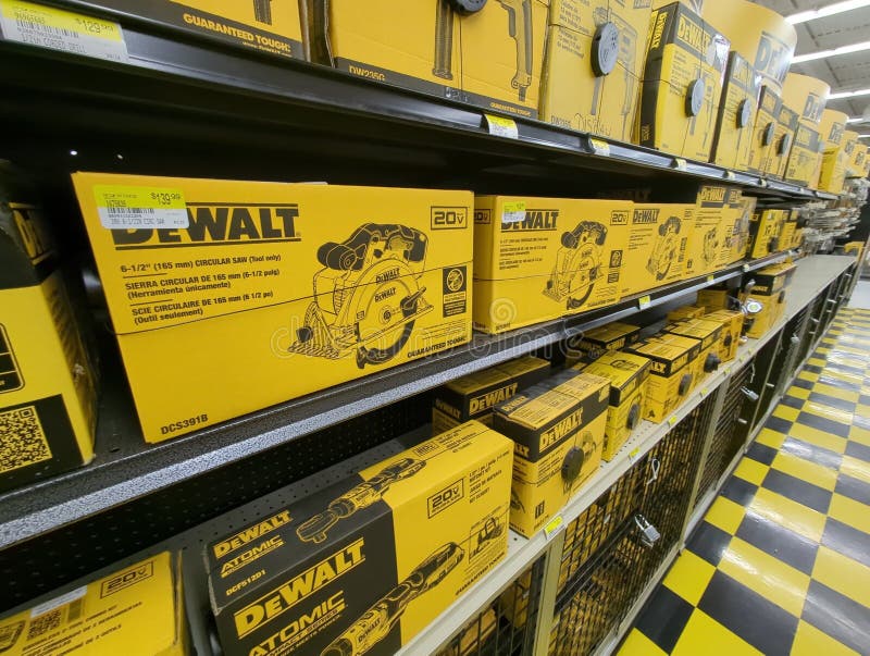 DeWalt Brand Power Tools Section at Big R Stores Editorial Stock Photo ...