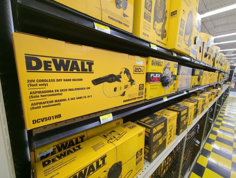 DeWalt Brand Power Tools Section at Big R Stores Editorial Photo ...