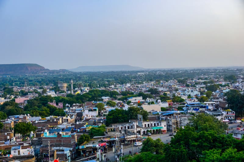 Dewas town stock photo. Image of neighbourhood, panorama - 289992802
