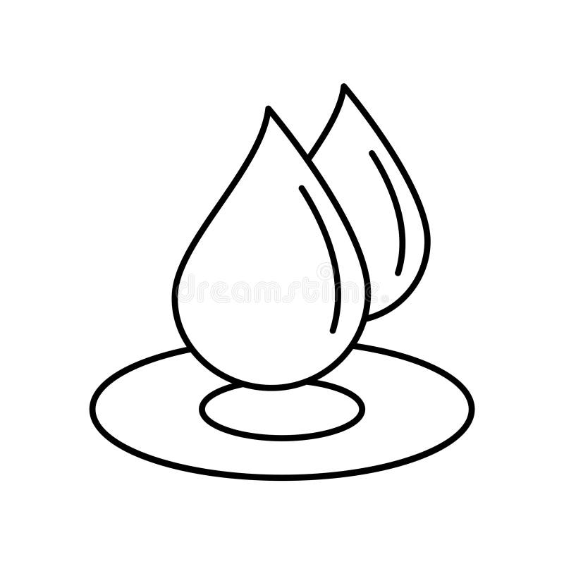 Dewdrop Line Style Vector Icon Which Can Easily Modify or Edit Stock ...