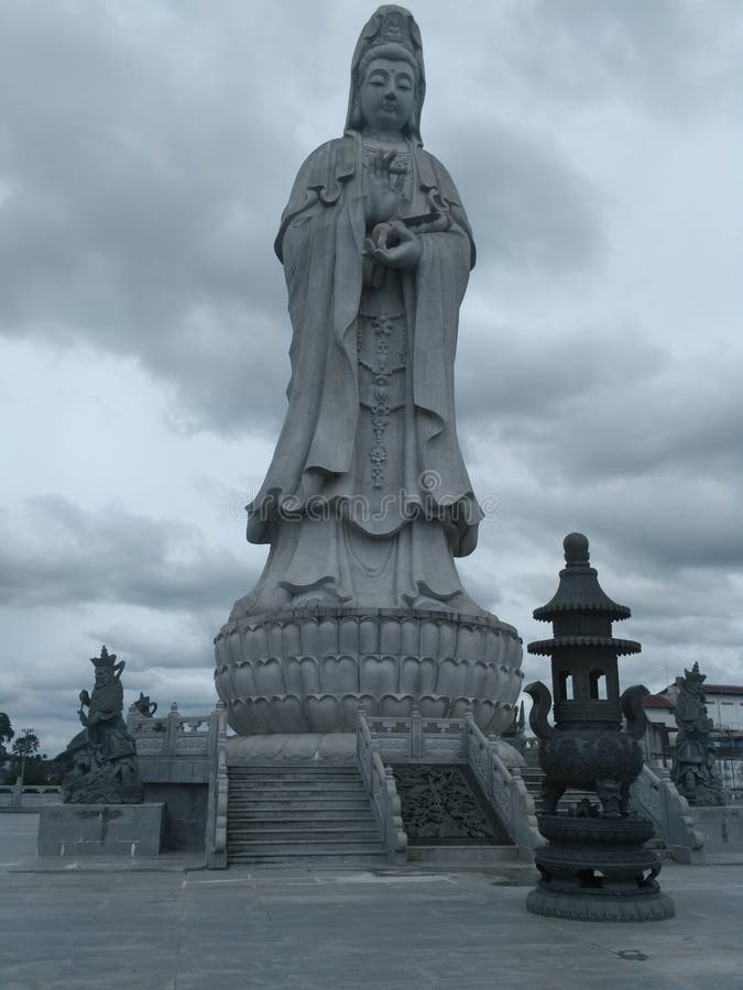 Dewi Kwan Im Statue in Pamatang Siantar Sumatra Editorial Image - Image ...