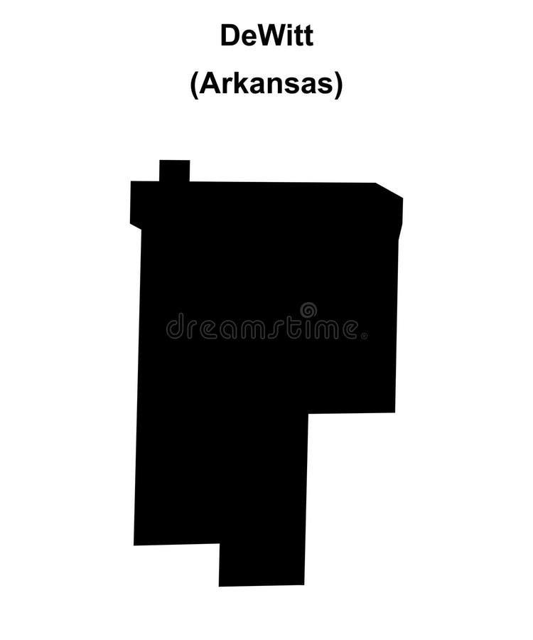 DeWitt outline map stock vector. Illustration of boundary - 385905768