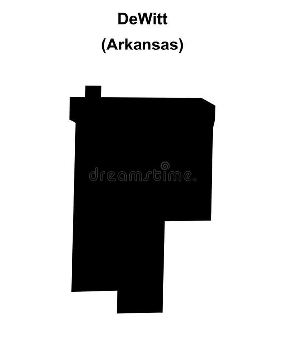 DeWitt outline map stock vector. Illustration of boundary - 385905768