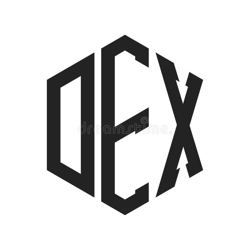 DEX Logo Design. Initial Letter DEX Monogram Logo Using Hexagon Shape ...