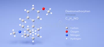 Dextromethorphan Molecule, Molecular Structures, Antitussives, 3d Model ...