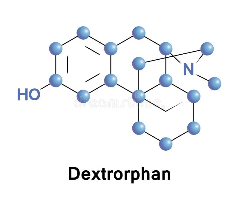 Dextrorphan is Een Psychoactieve Drug Vector Illustratie - Illustration ...