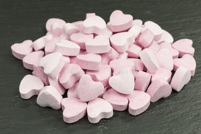 Dextrose Sugar Candy Hearts Stock Image - Image of treat, texture ...