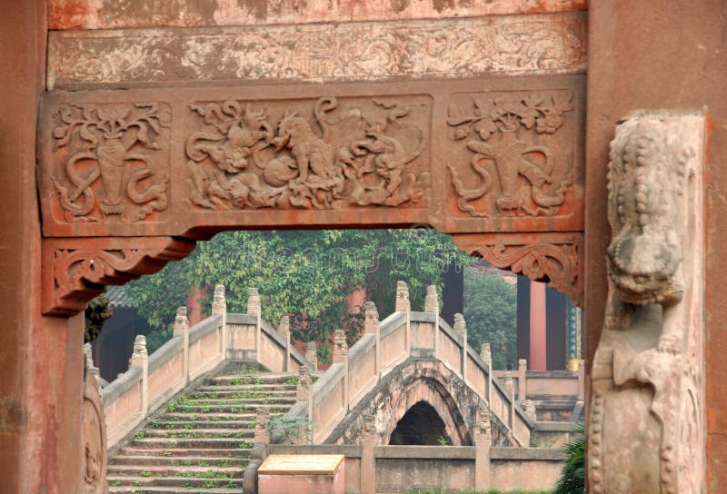 Deyang, China: Deyang Confucian Temple Stock Photo - Image of religion ...