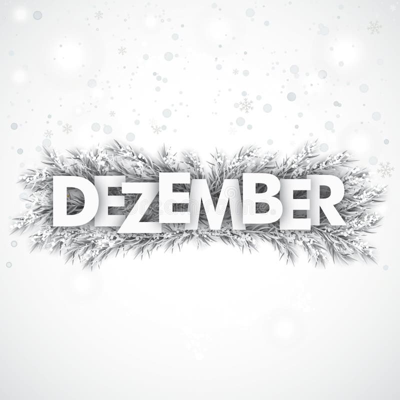 Dezember Cover Snowfall stock vector. Illustration of spruce - 298042031