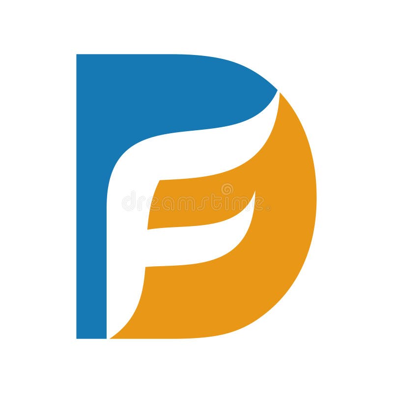 Df fd logo icon template stock vector. Illustration of calligraphy ...