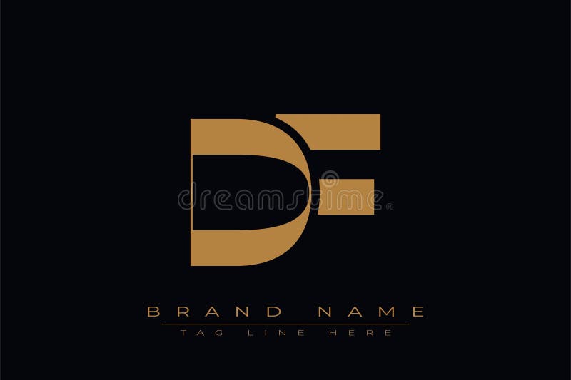 DF Initial Letter Logo Design Stock Vector - Illustration of abstract ...