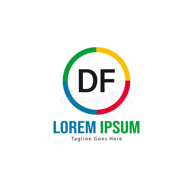 DF Letter Logo Design. Creative Modern DF Letters Icon Illustration ...
