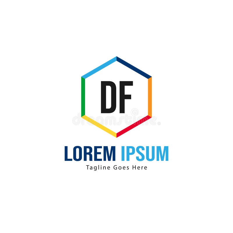 DF Letter Logo Design. Creative Modern DF Letters Icon Illustration ...