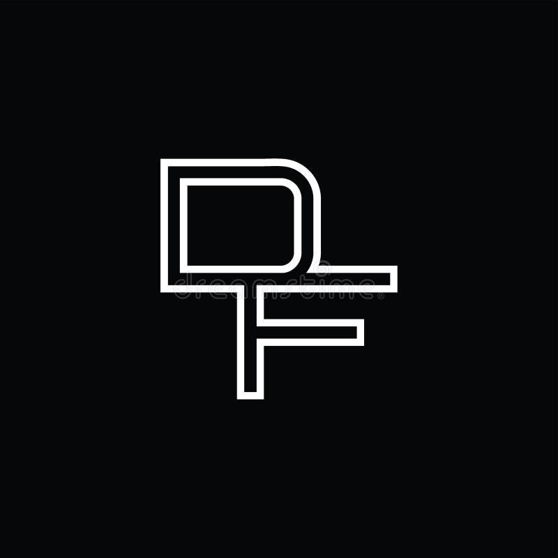 DF Logo Monogram with Line Style Design Template Stock Vector ...