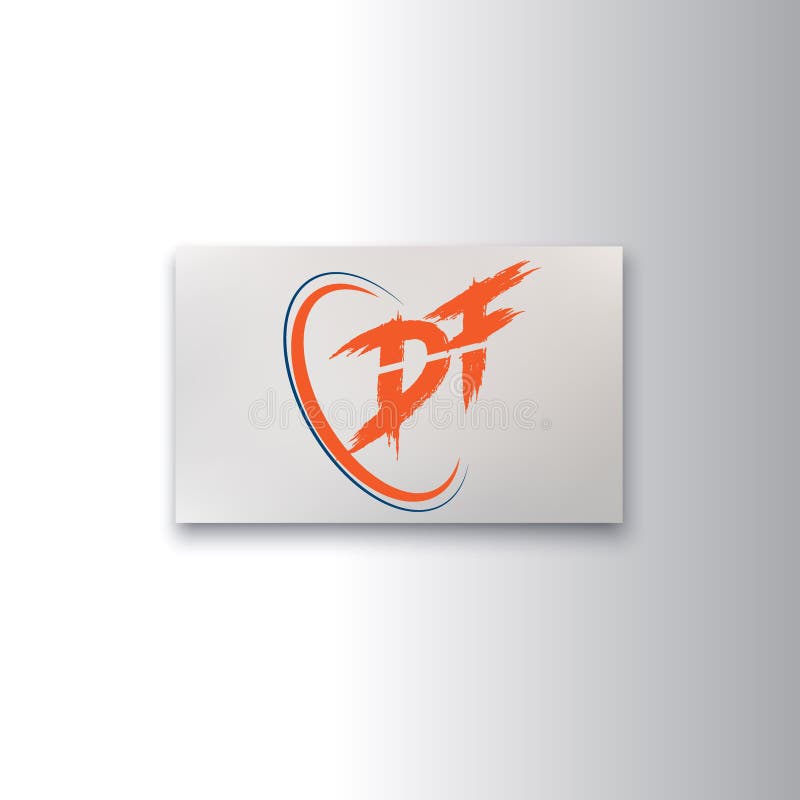 DF Text Logo Design stock vector. Illustration of text - 261005315