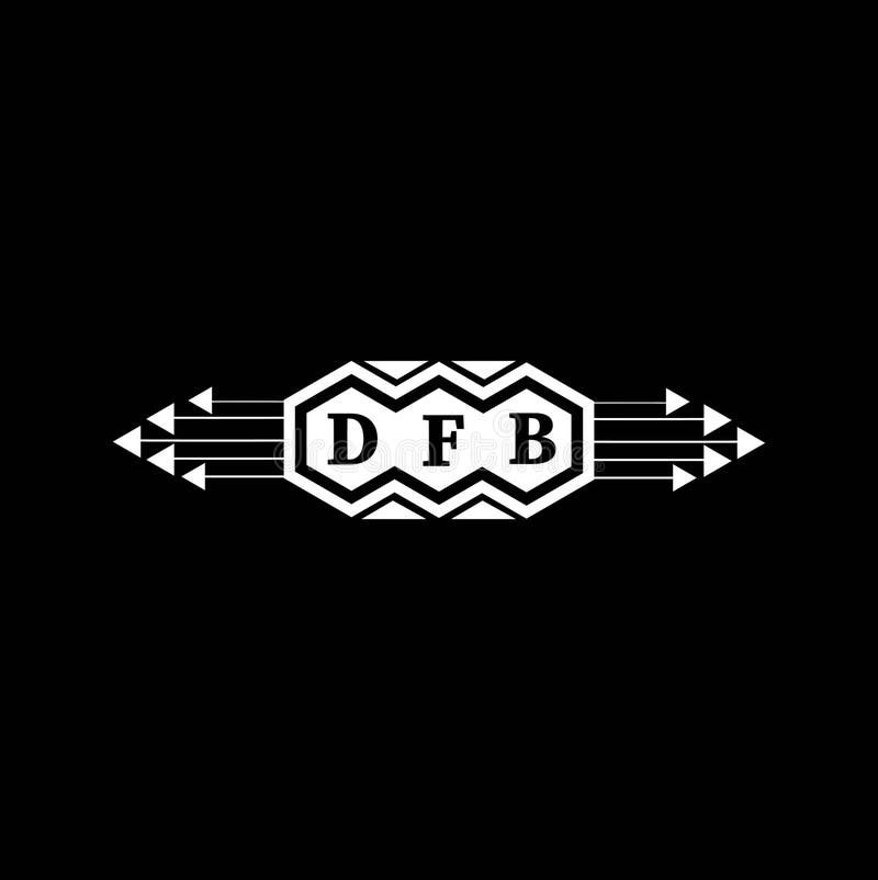 DFB Letter Logo Design on Black Background Stock Illustration ...