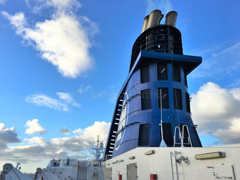 DFDS-ship funnel. editorial photo. Image of editorial - 77058391