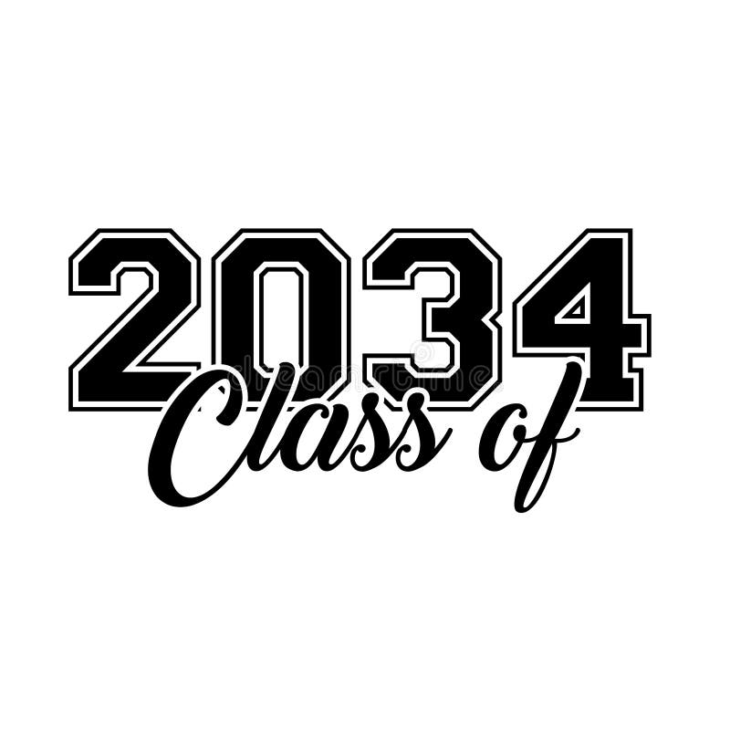 Class of 2034 Vector T Shirt Design, Class Graduate Stock Vector ...