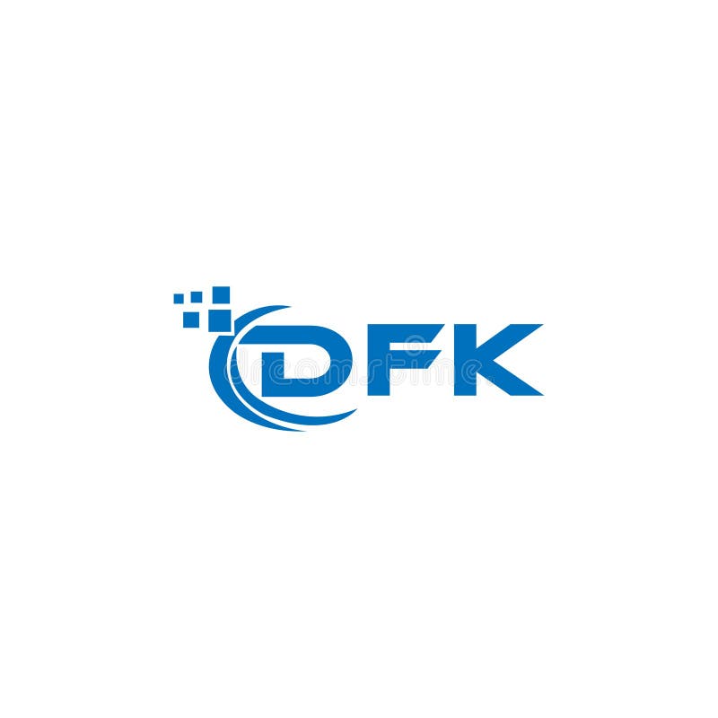 DFK Letter Logo Design on White Background. DFK Creative Initials ...