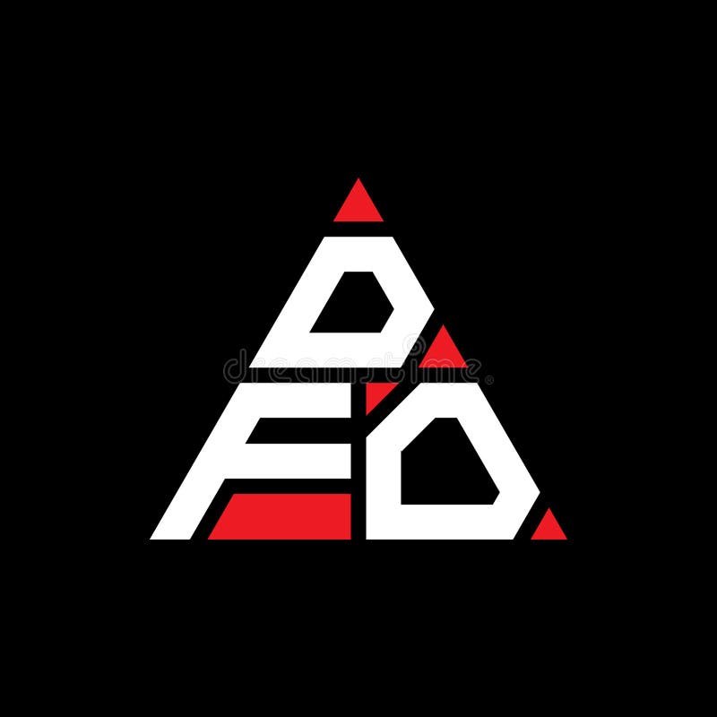 DFO Triangle Letter Logo Design with Triangle Shape. DFO Triangle Logo ...