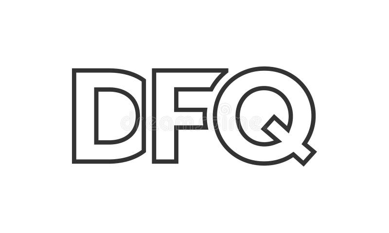 DFQ Logo Design Template with Strong and Modern Bold Text. Initial ...