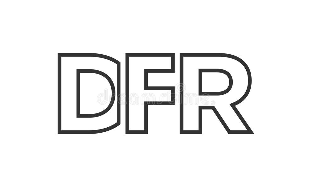 DFR Logo Design Template with Strong and Modern Bold Text. Initial ...