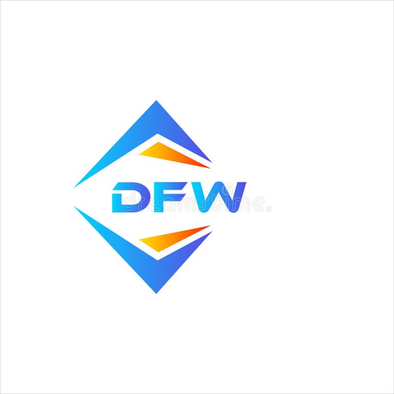 DFW Abstract Technology Logo Design on White Background. DFW Creative ...