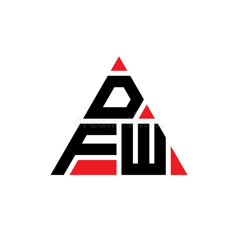 DFW Triangle Letter Logo Design with Triangle Shape. DFW Triangle Logo ...