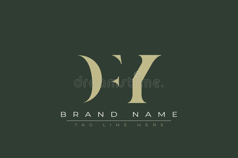 DFY Abstract Letter Logo Design Stock Vector - Illustration of typeface ...