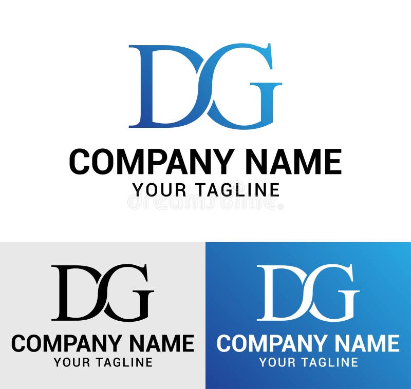 DG Letter Initials Brand Logo Template Stock Illustration ...