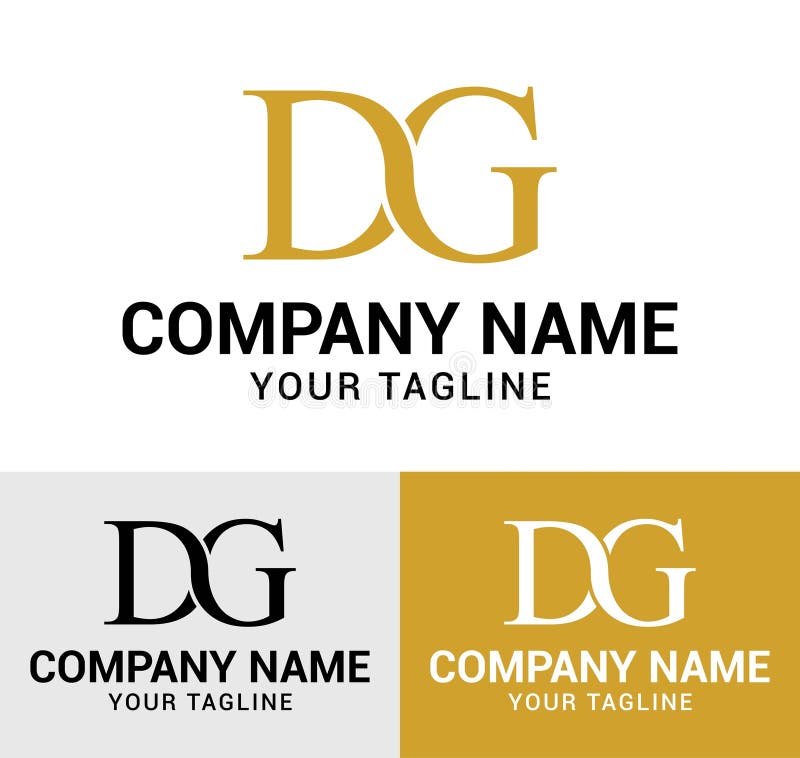 DG Letter Initials Brand Logo Template Stock Vector - Illustration of ...