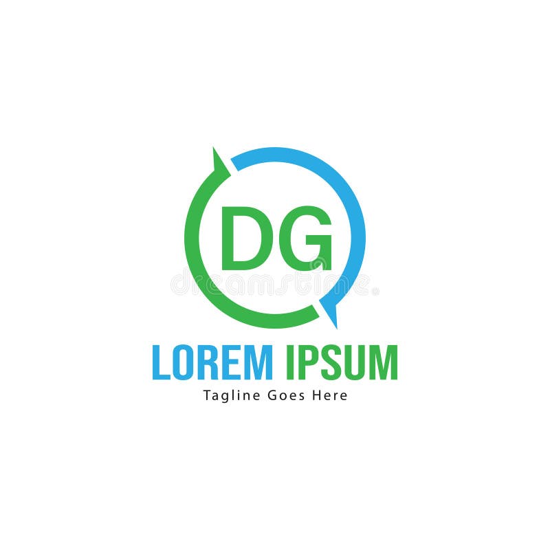 DG Letter Logo Design. Creative Modern DG Letters Icon Illustration ...