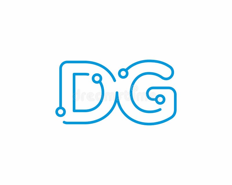 DG Letters, Electronic Circuit, Technology Logo Design Vector 001 Stock ...