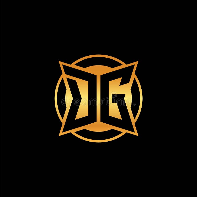 DG Logo Letter Geometric Golden Style Stock Vector - Illustration of ...