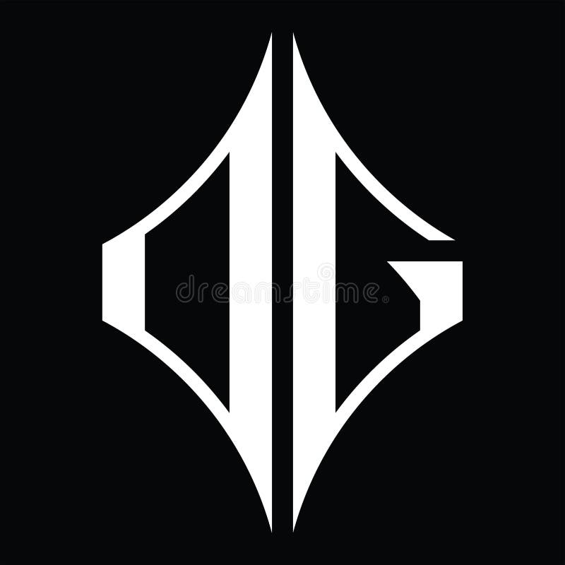 DG Logo Monogram with Diamond Shape Design Template Stock Vector ...