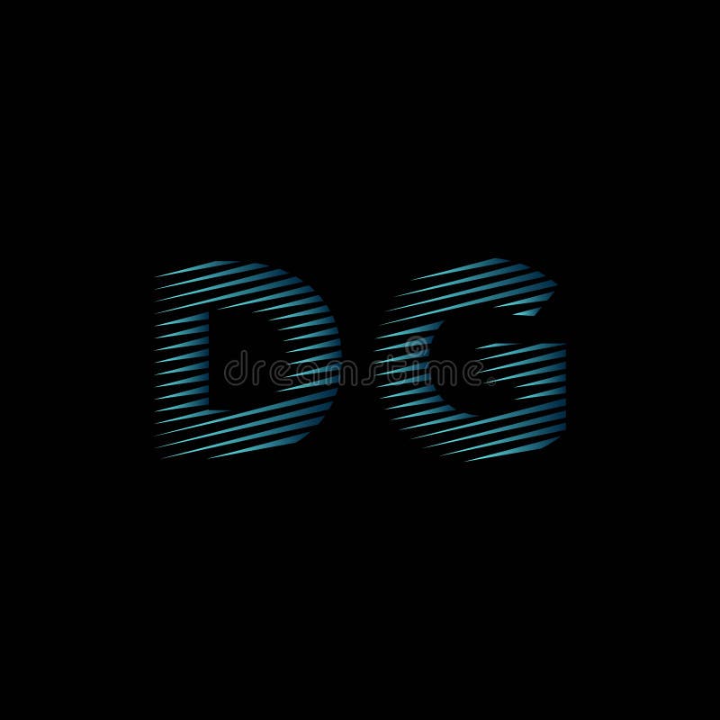 DG Monogram Lines Style Blue Light Vector Stock Vector - Illustration ...