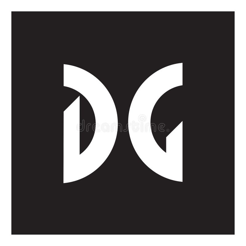 DG Monogram Logo Letter Vector Profesional Stock Vector - Illustration ...