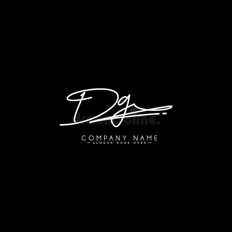 DG Signature Logo - Handwritten Vector Logo Template for DG Alphabet ...