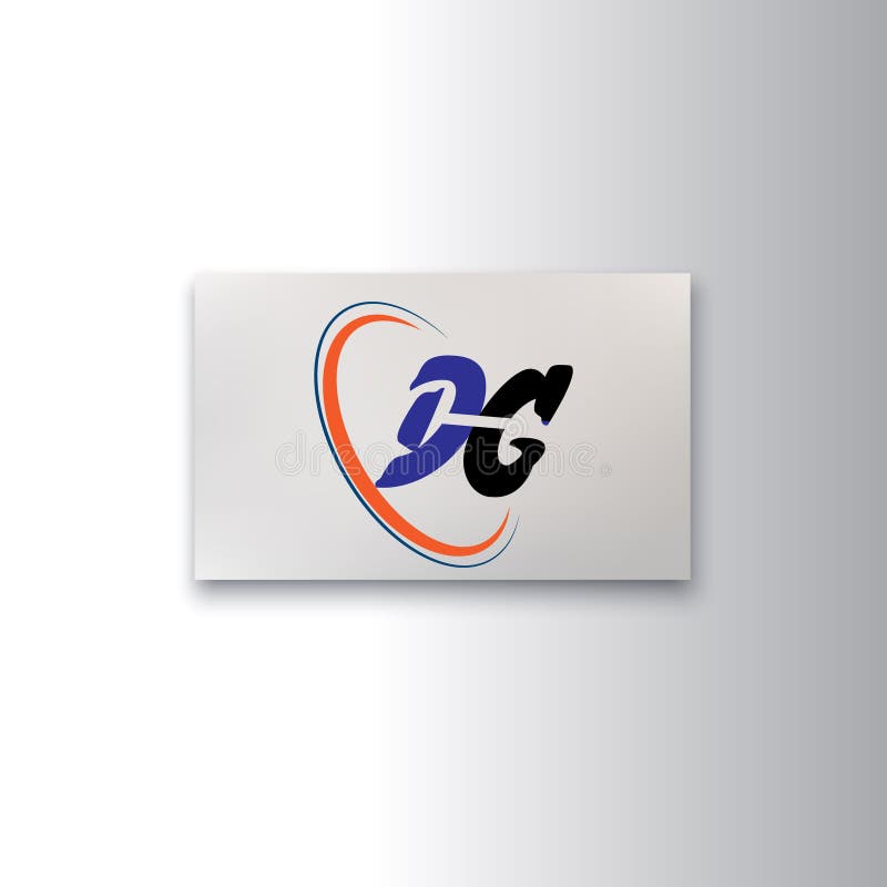 DG Text Logo Design stock vector. Illustration of banner - 261005431
