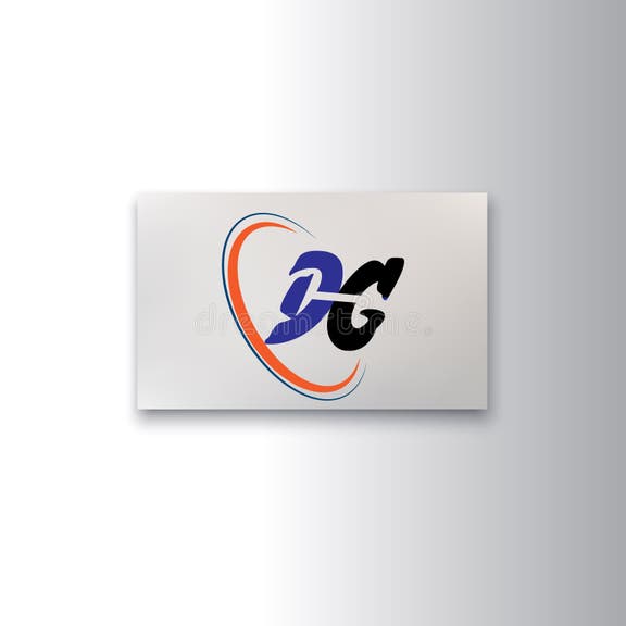 DG Text Logo Design stock vector. Illustration of banner - 261005431