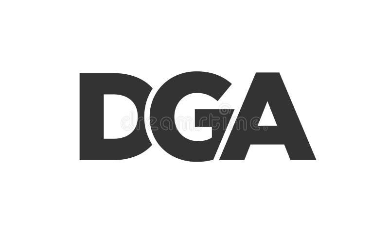DGA Logo Design Template with Strong and Modern Bold Text. Initial ...