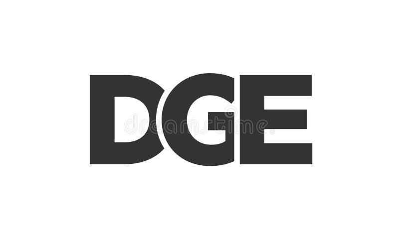 DGE Logo Design Template with Strong and Modern Bold Text. Initial ...