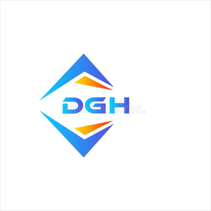 DGH Abstract Technology Logo Design on White Background. DGH Creative ...