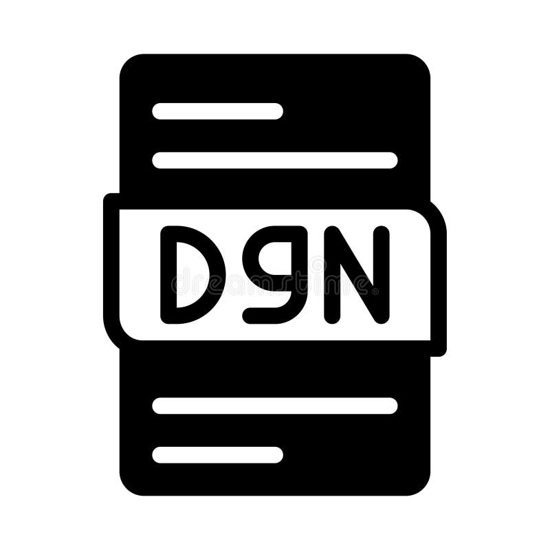 Dgn Format File Type Icons. Document Extension Symbol Icon. with a ...