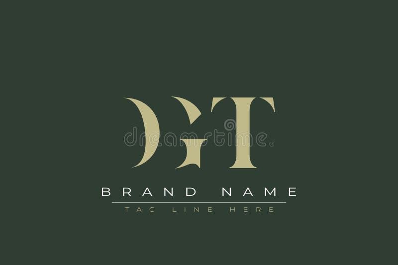 DGT Abstract Letter Logo Design Stock Vector - Illustration of graphic ...