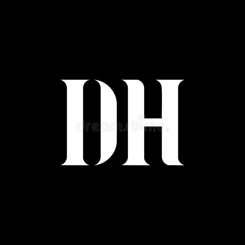 DH D H Letter Logo Design. Initial Letter DH Uppercase Monogram Logo ...