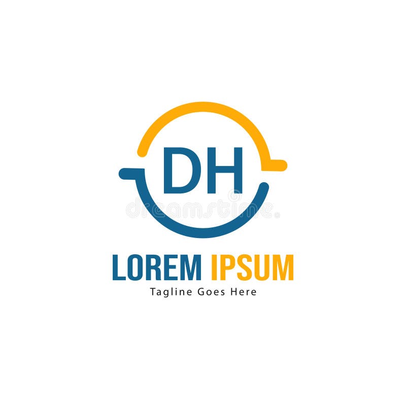 DH Letter Logo Design. Creative Modern DH Letters Icon Illustration ...