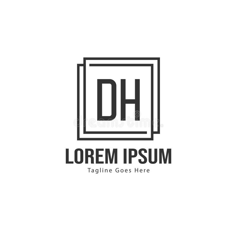 DH Letter Logo Design. Creative Modern DH Letters Icon Illustration ...